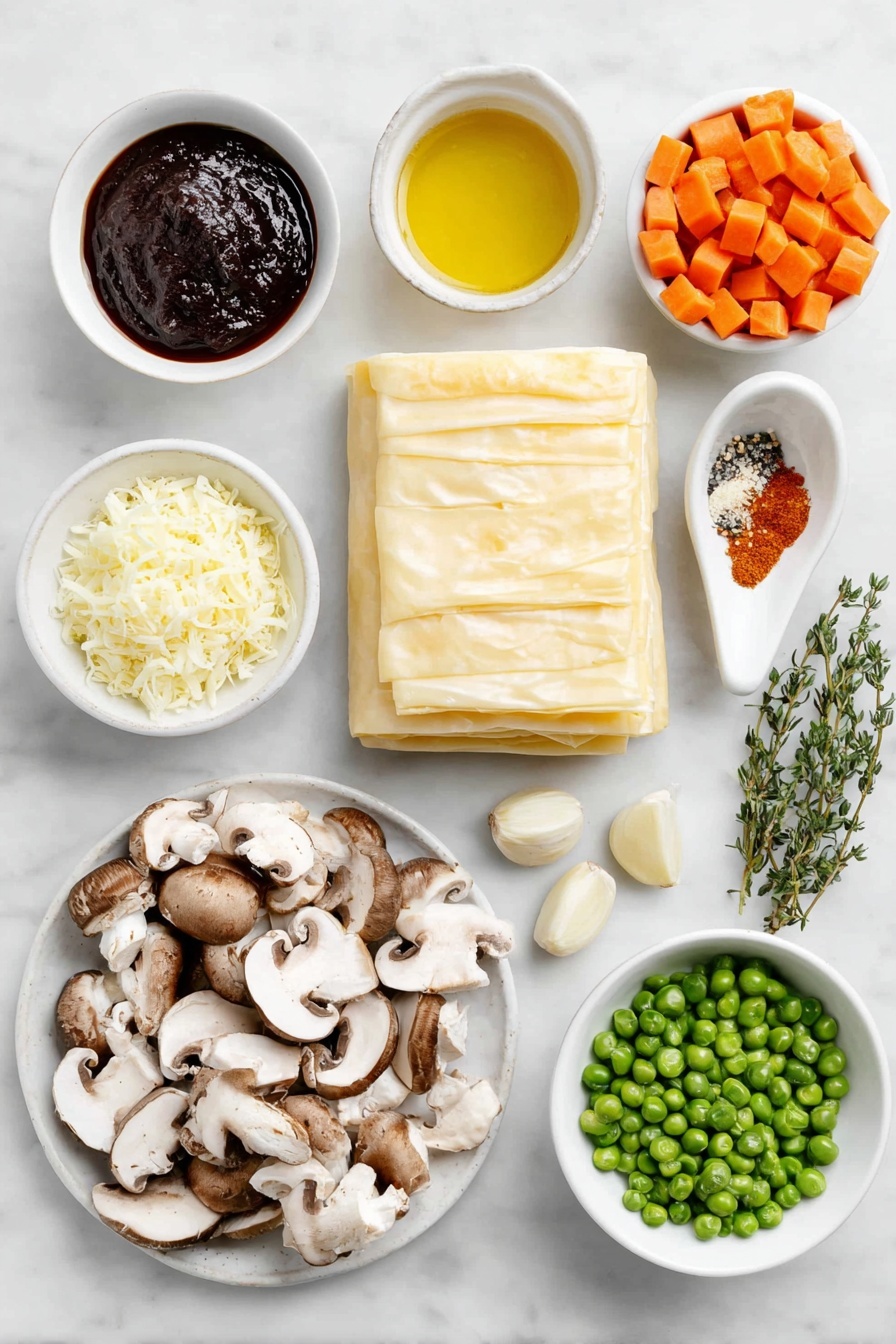 Mushroom Puff Pastry Pot Pie: Cozy Vegetarian Delight