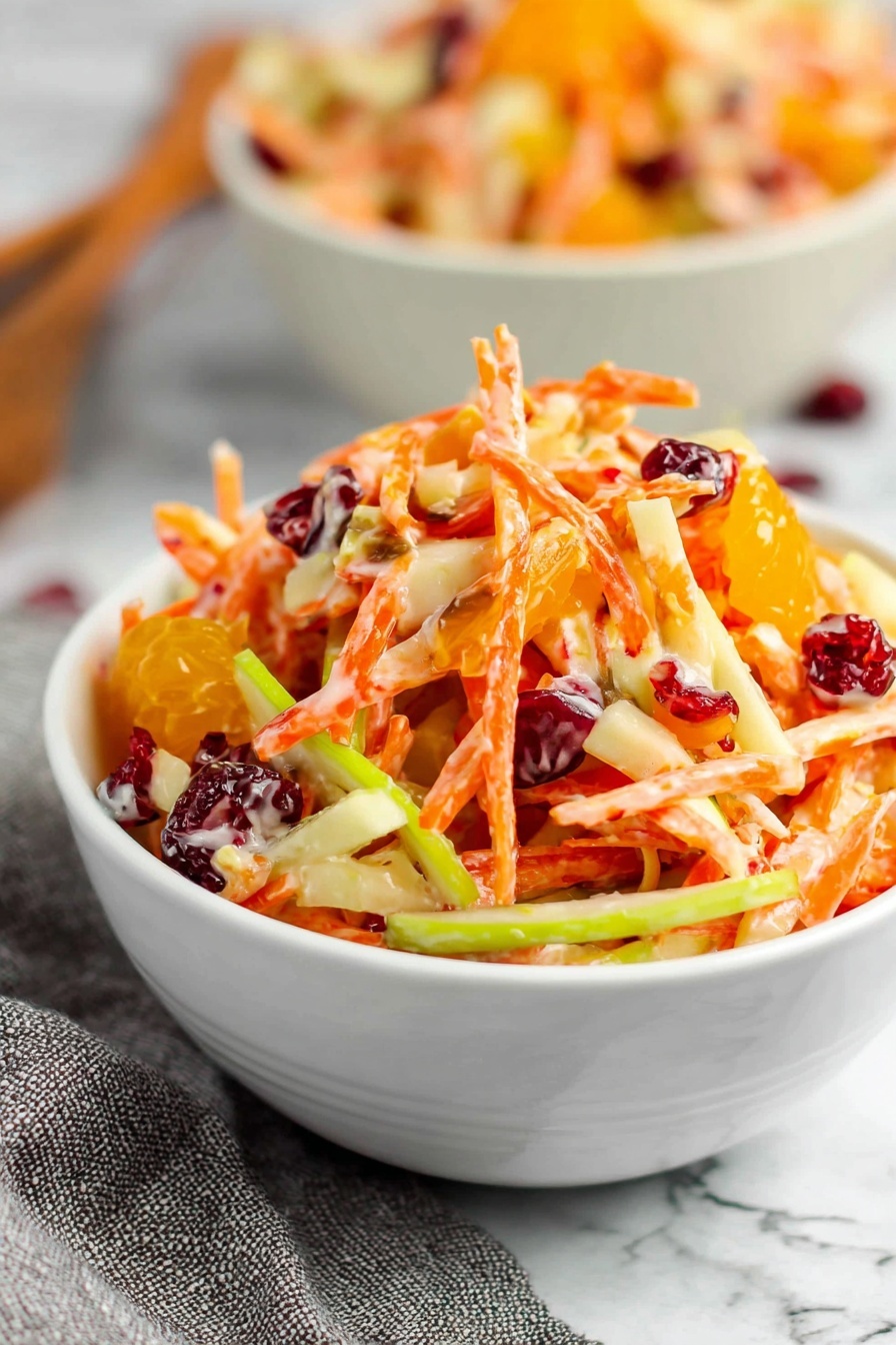 Carrot Apple Salad with Cranberries: Fresh & Vibrant Side Dish